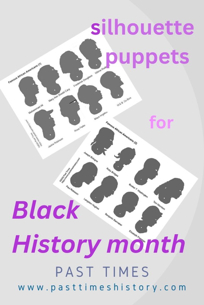 Silhouette puppets for Black History month - Past Times History